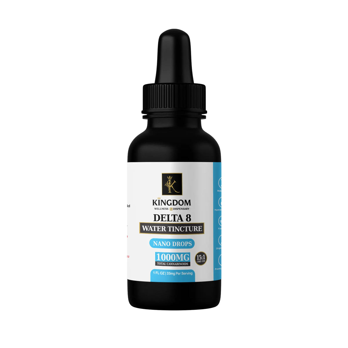 Delta 8 Nano Tincture Nano Drops - 1000mg - Kingdom Wellness & Dispensary